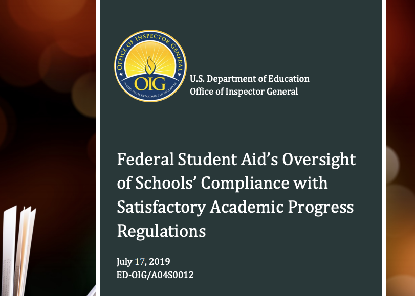 OIG Releases Report on FSA's Oversight of SAP Regulations | College Aid ...