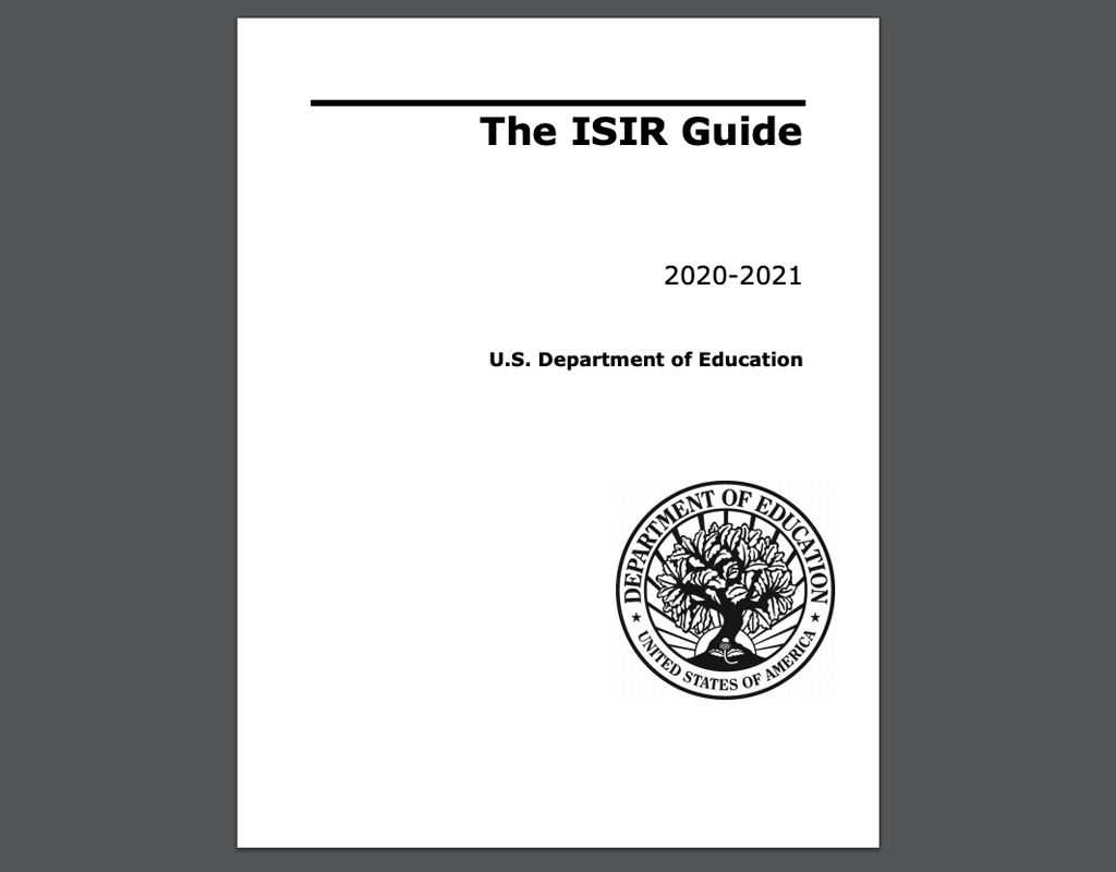 FSA 2020-2021 ISIR Guide now available | College Aid Services