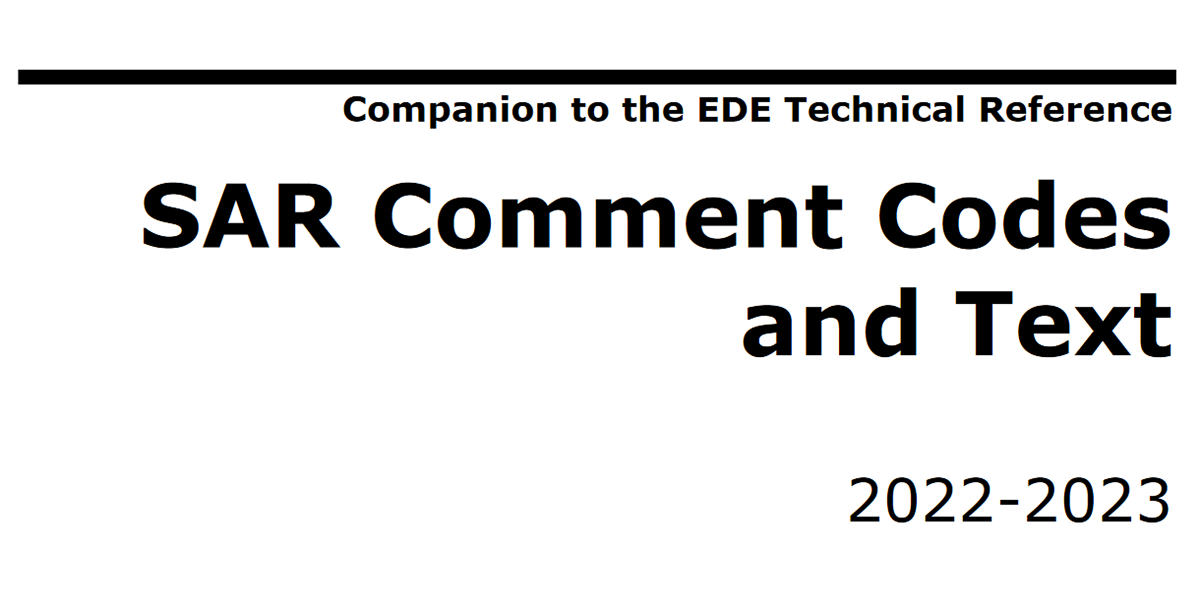 2022 2023 SAR Comment Codes And Text Guide College Aid Services
