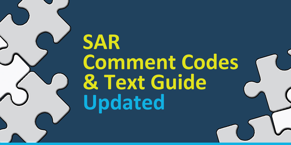 Updated 2023 2024 SAR Comment Codes And Text Guide Now Available
