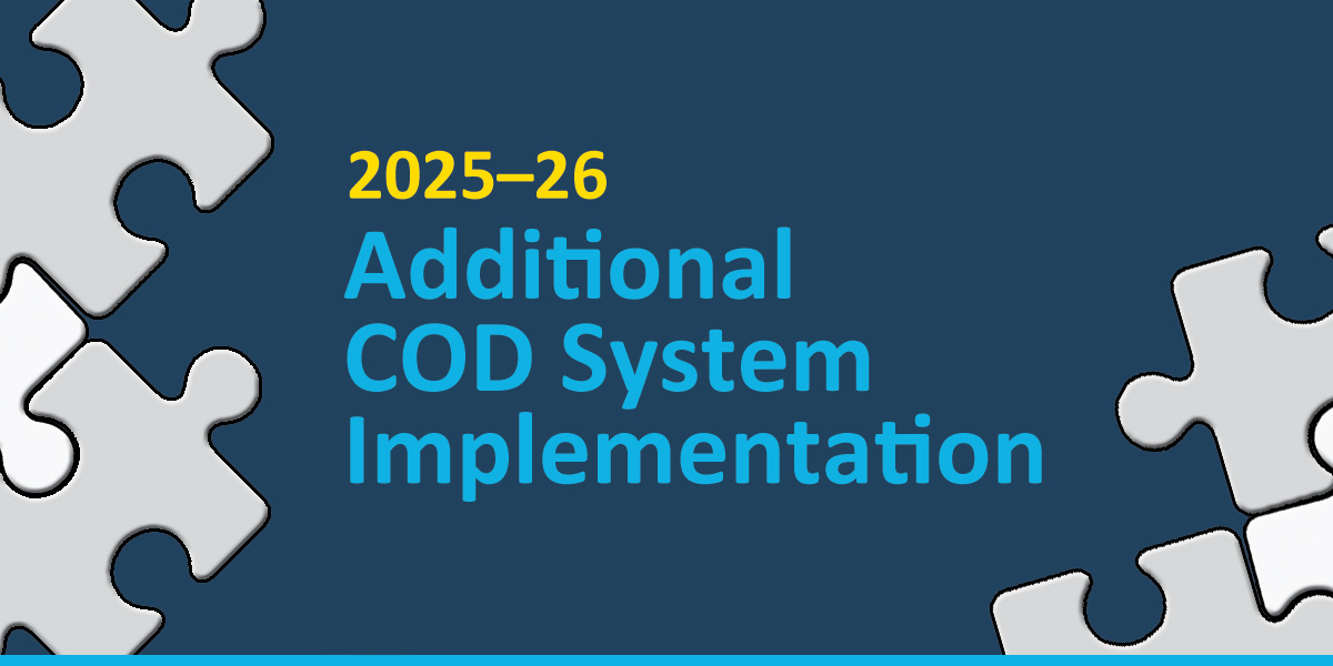 Additional COD System Implementation for 2025–26 Award Year (June 2025 ...